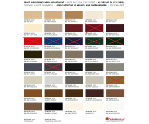 Soudal Silicone sealant on color - COLOR CHART- | Parket&meer.nl