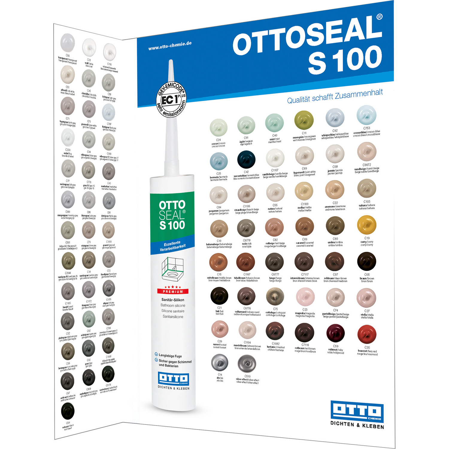Kleurenkaart OTTOSEAL S100 - Van Dijken Pro