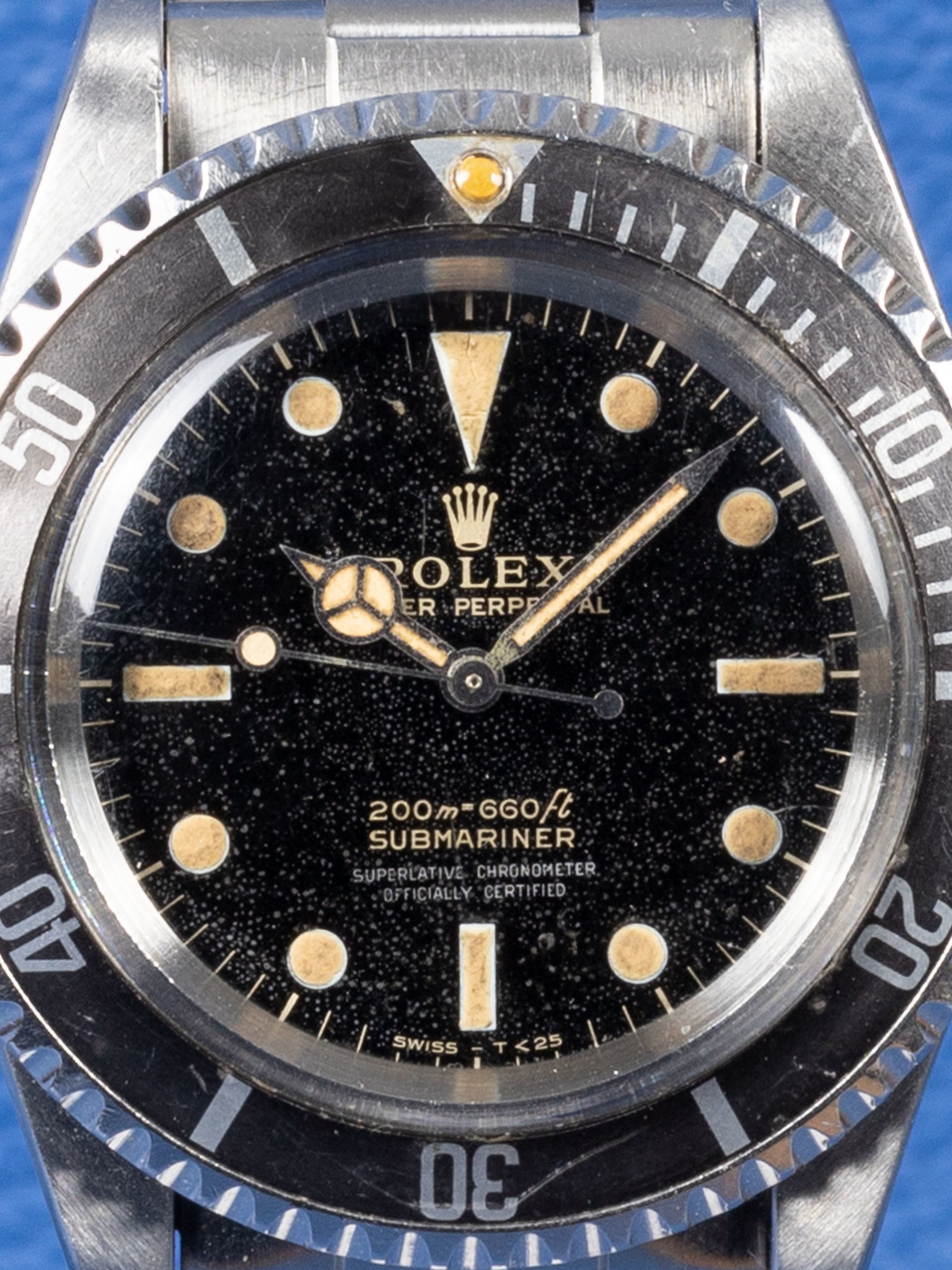 Rolex Submariner reference 5512 from 1965 with a gilt four liner dial ...