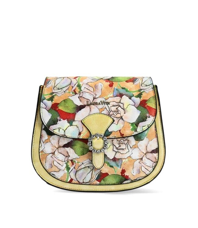 Women's bag Laura Vita Axona Floral Yellow - Squarefeet.nl