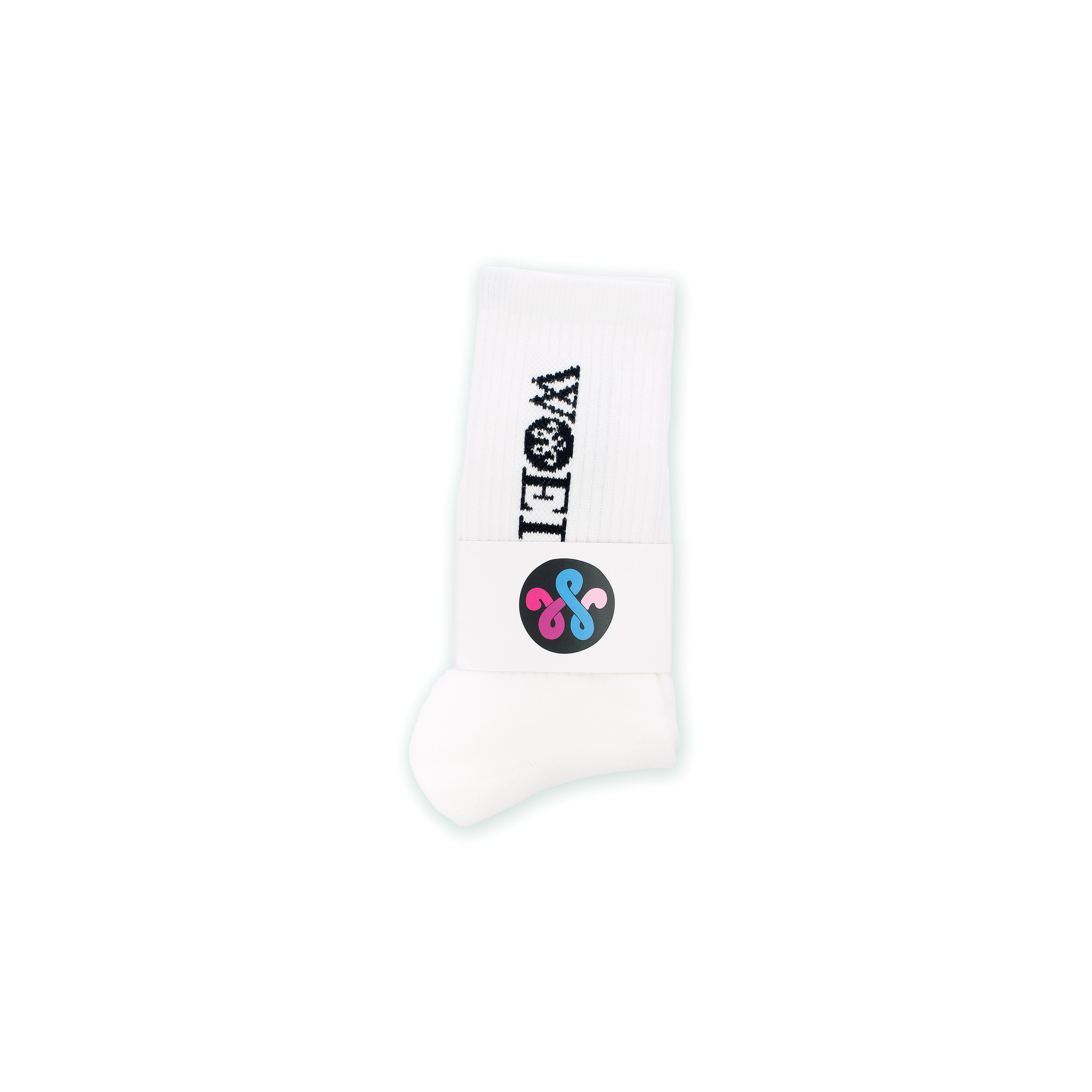 WOEI SCRIPT SOCKS ‘WHITE’ - WOEI