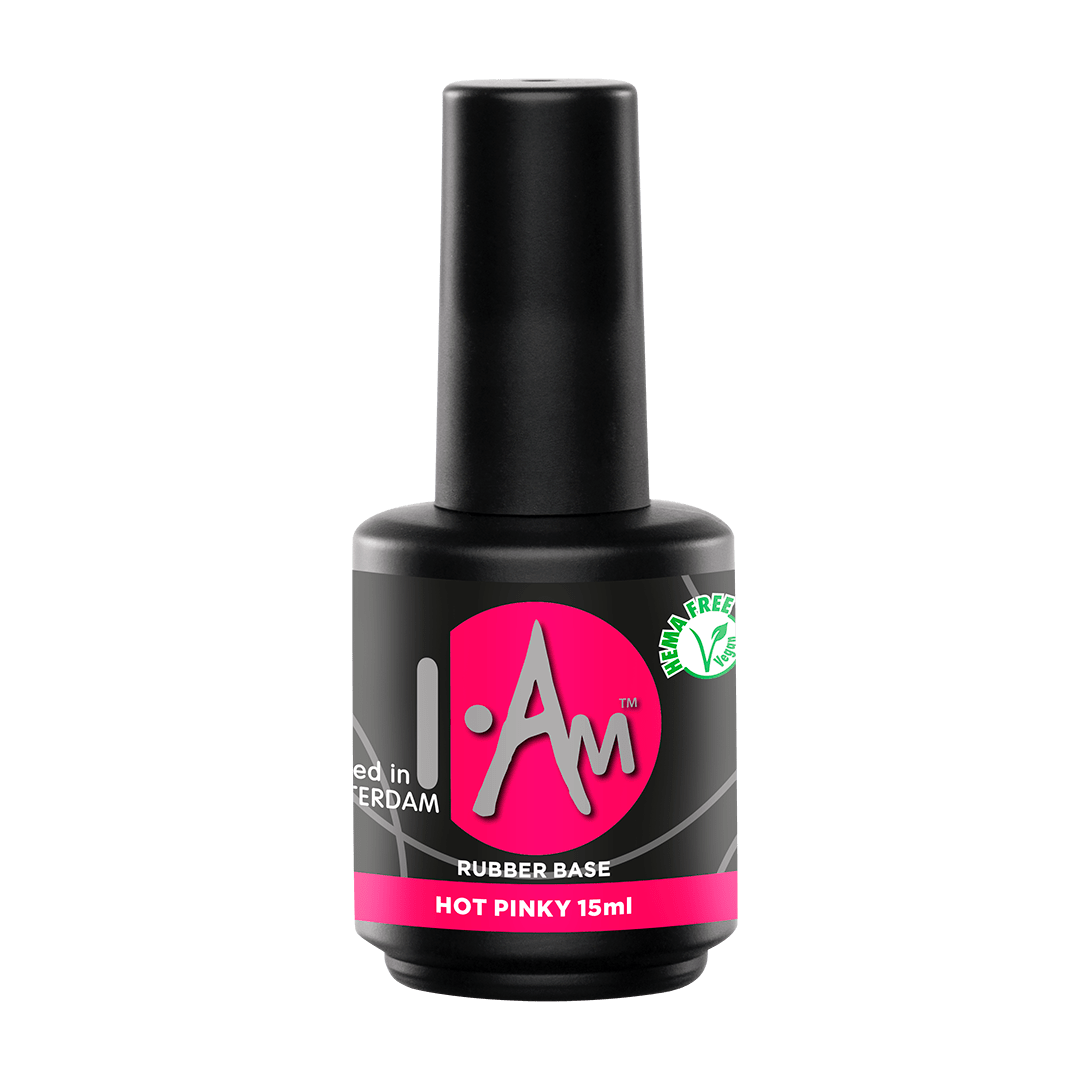 I.Am Rubber Base Hot Pinky (15ml) - Beauty Company