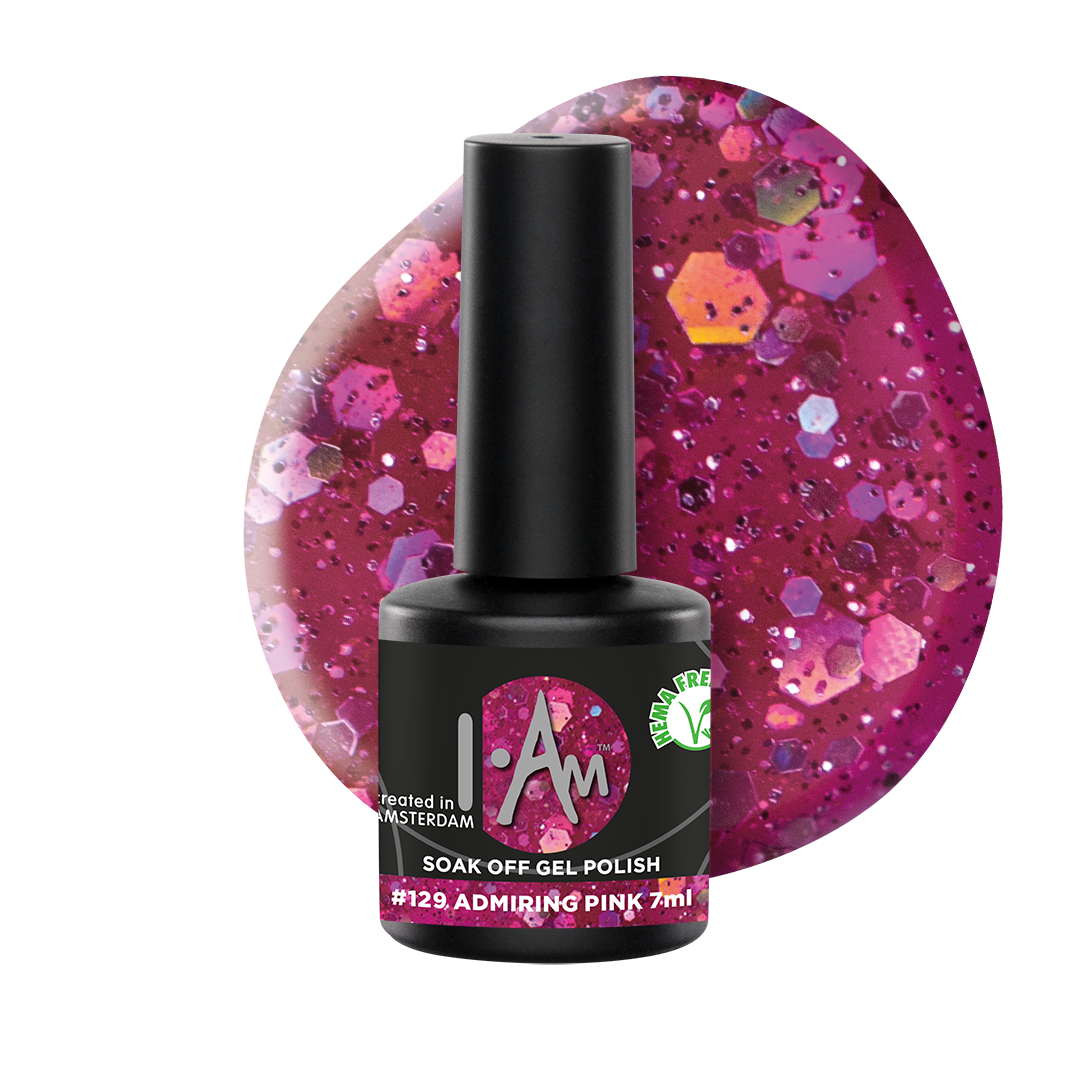 Soak Off Gel Polish #129 Admiring Pink (7ml) - Beauty Company