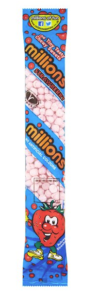 Millions Strawberry Tube 60g | British Sweets - Kellys Expat Shopping