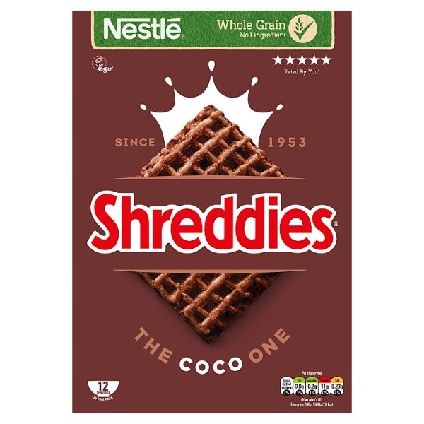 Nestle Shreddies Chocolate 500g | British Breakfast Cereals - Kellys ...