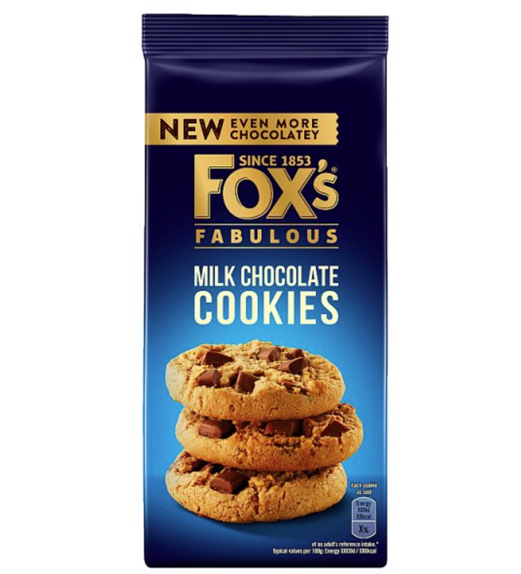 Fox's Milk Chocolate Chunkie Cookie 180g | Fox's Biscuits - Kellys ...