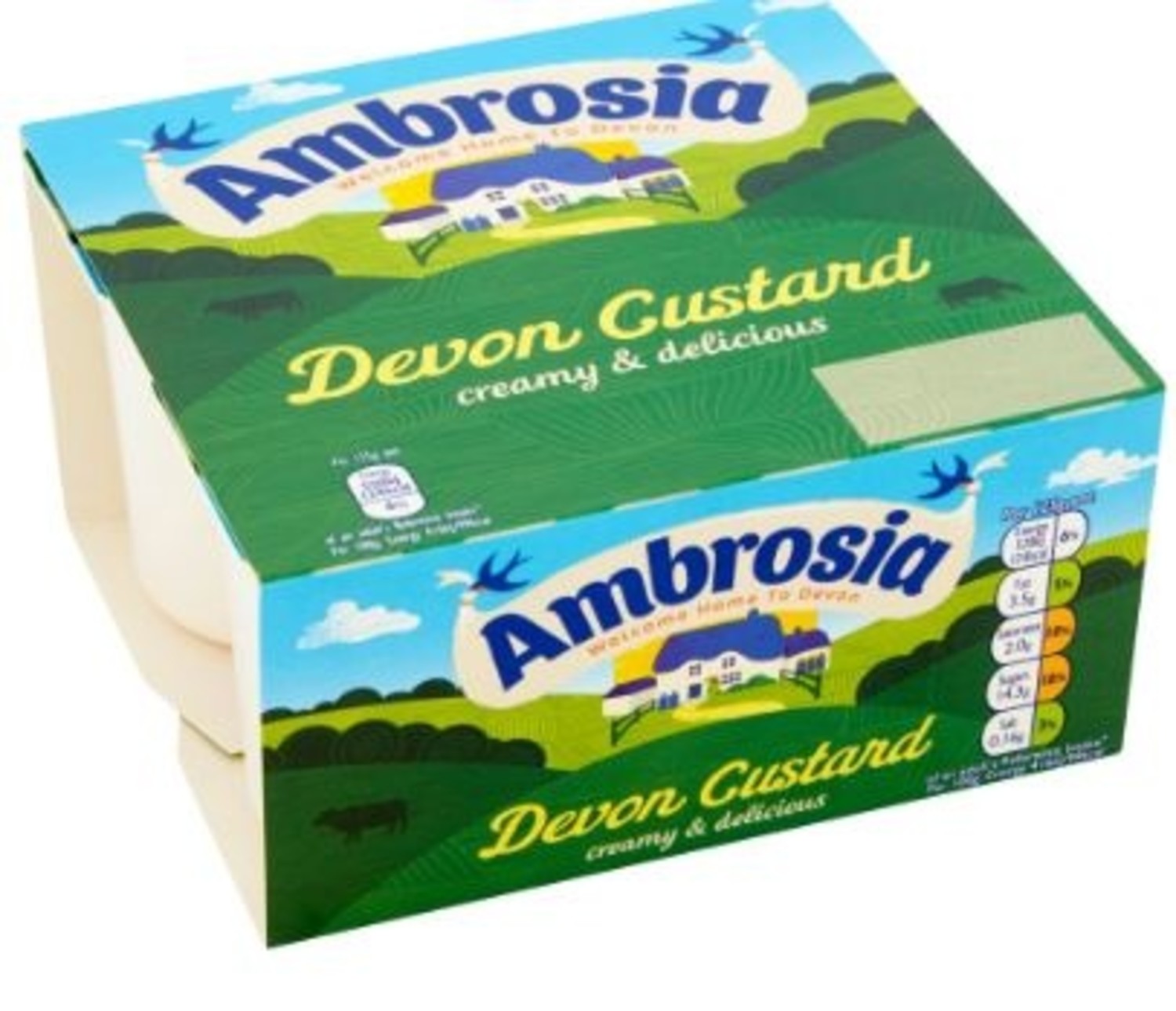 Ambrosia Devon Custard 4pk | British Custard, Jelly & Pudding - Kellys ...