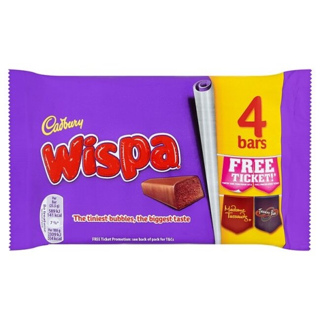 Cadbury | Wispa 4pk | Chocolate and sweets - Kellys Expat Shopping