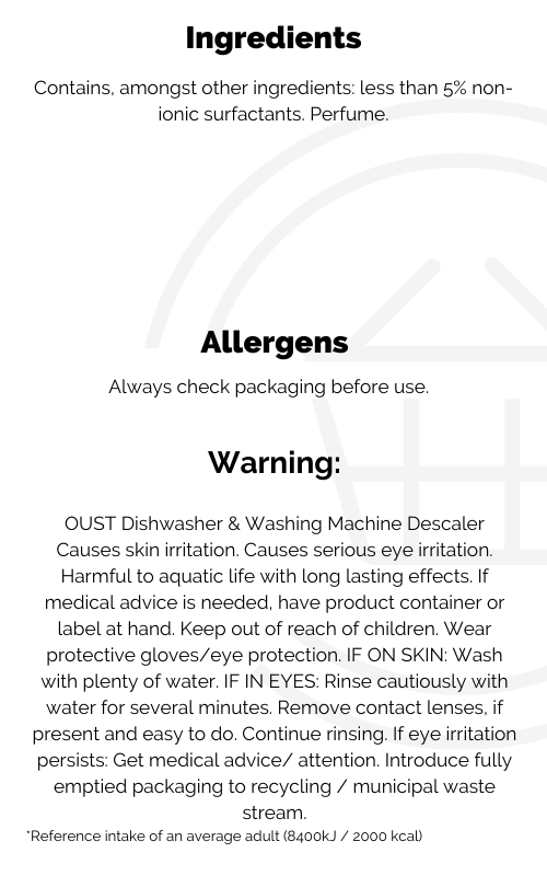 Oust Dishwasher & Washing Machine Descaler | British products online ...