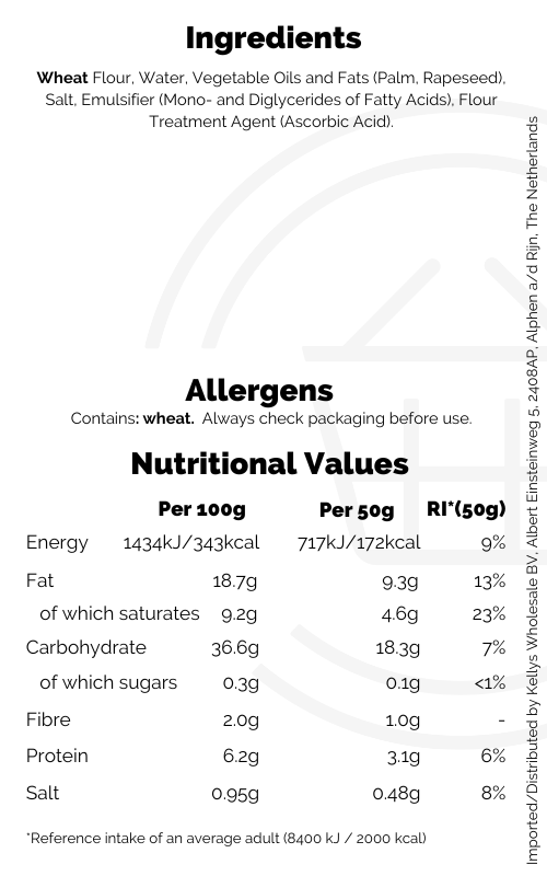 Jus-Rol Puff Pastry Sheets 640g/2 sheets(Puff Pastry Dough) - Kellys ...