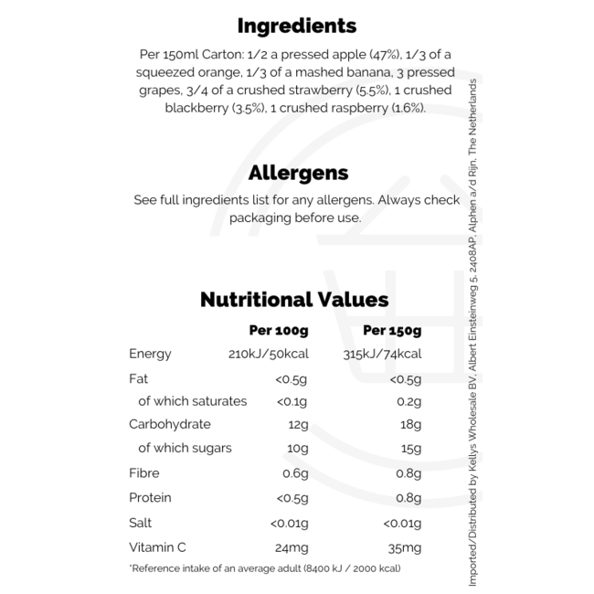 Innocent Smoothies Kids Strawberries Blackberries Raspberries 4pk ...