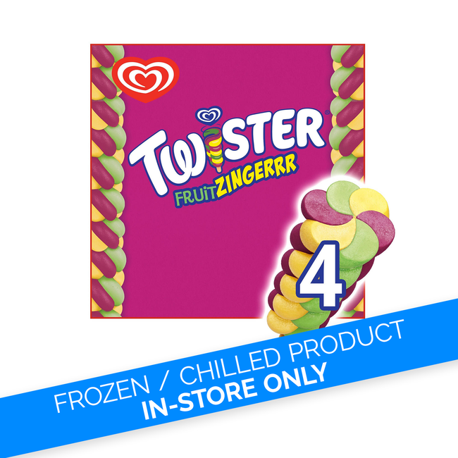Wall's Twister Ice Lolly Fruit Zingerrr 4pk - Kellys Expat Shopping