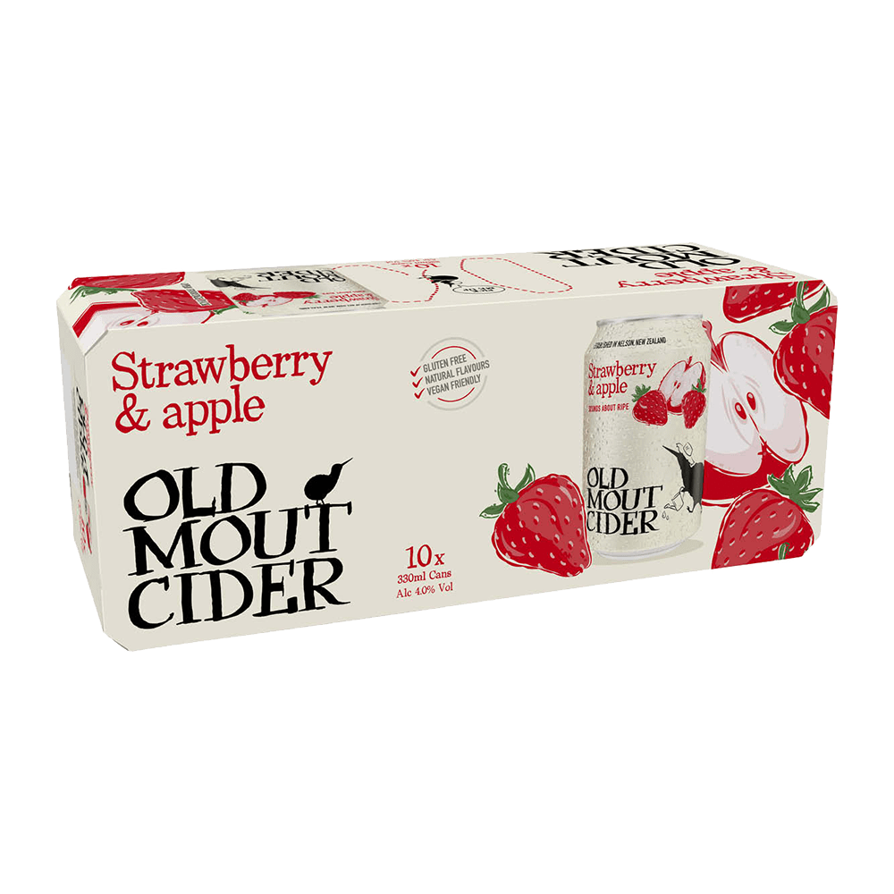 Old Mout Cider Strawberry & Apple ABV4% 10x330ml - Kellys Expat Shopping