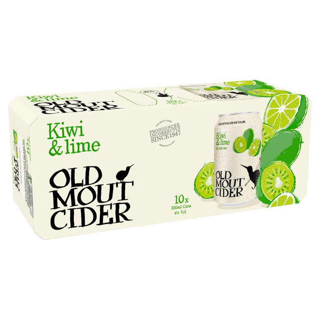 Old Mout Cider Kiwi & Lime 10x330ml - Kellys Expat Shopping