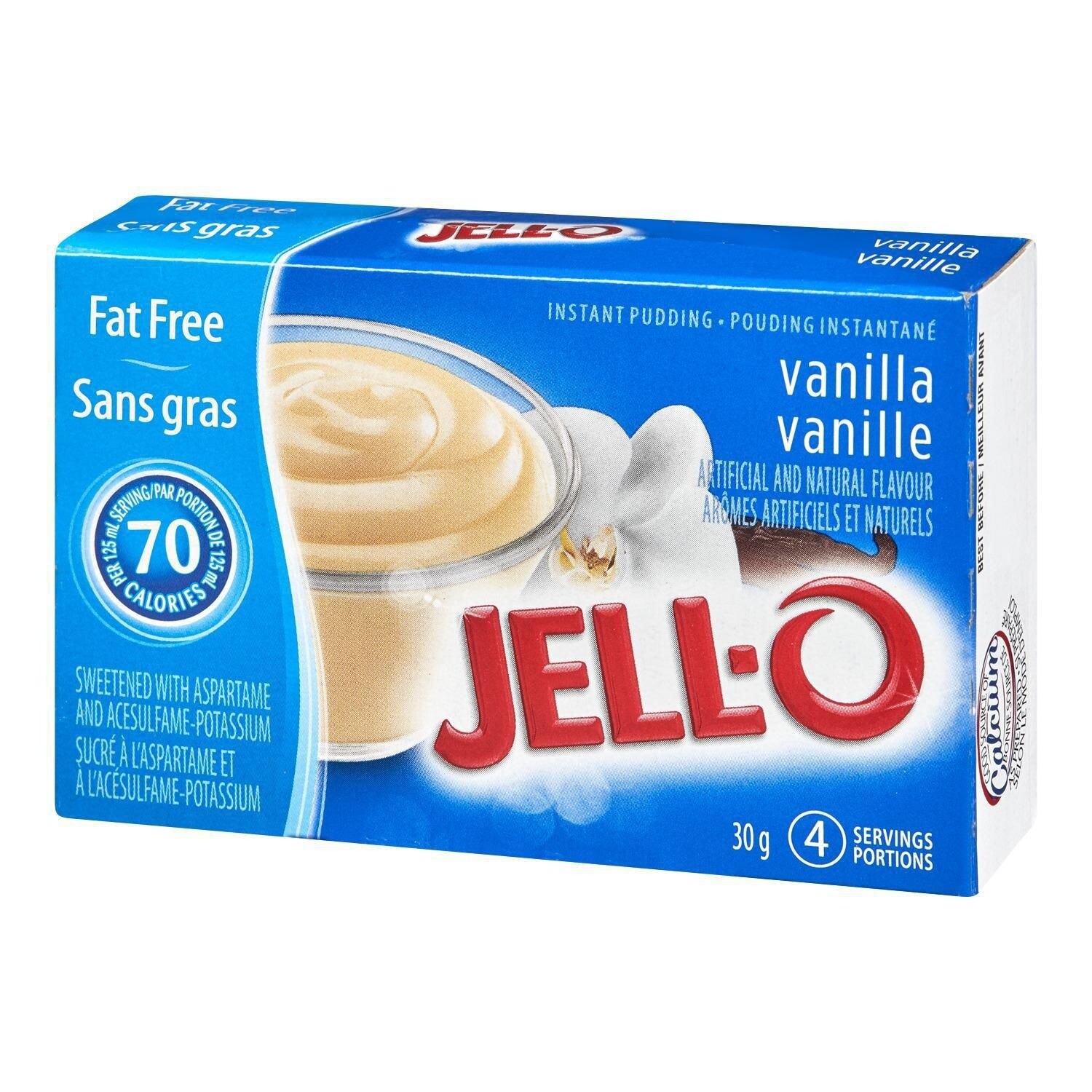 Vanilla Pudding Mix Jell-O Sugar Free & Fat Free Instant – 1 Ounce Box ...