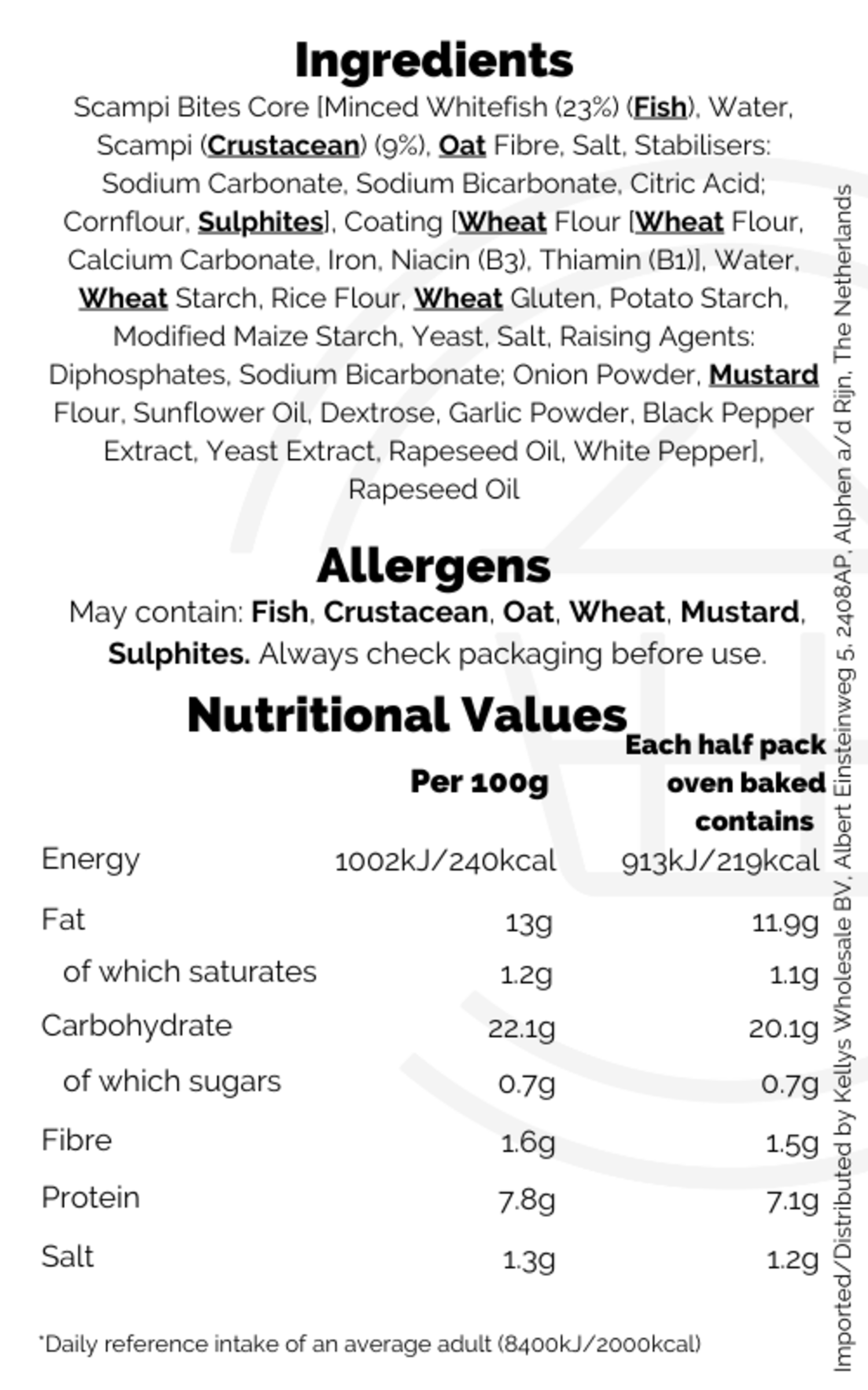 Young's Scampi Bites Popcorn 190g - Kellys Expat Shopping