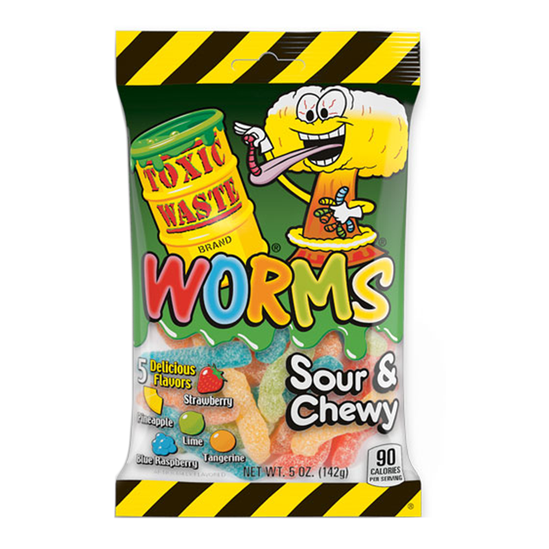 Toxic Waste Sour Gummy Worms 142g - Kellys Expat Shopping