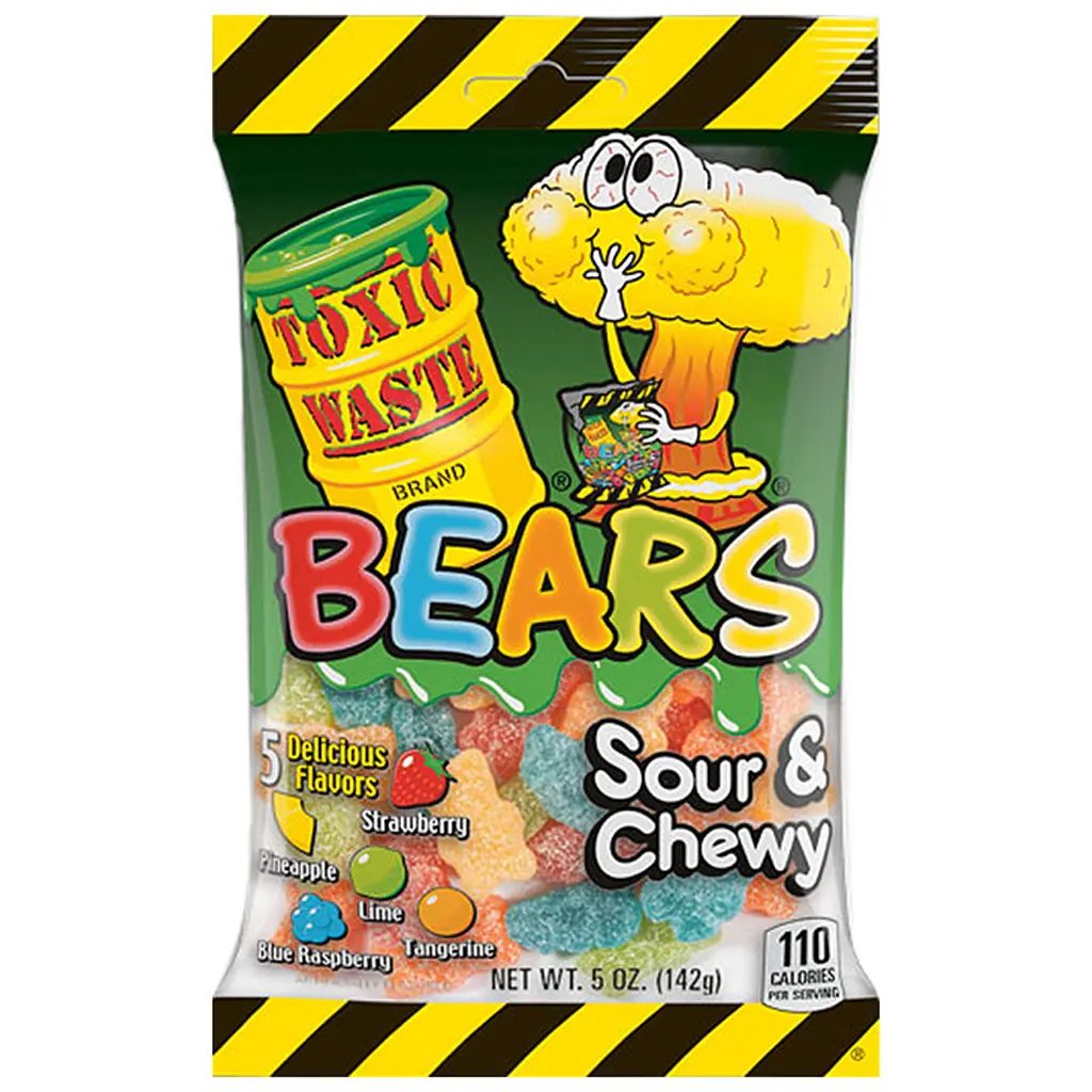 Toxic Waste Sour Gummy Bears 142g - Kellys Expat Shopping