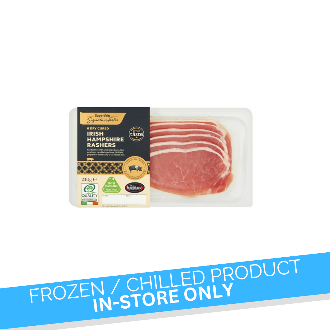 Signature Tastes 6 Dry Cured Irish Hampshire Rashers 210g - Kellys ...