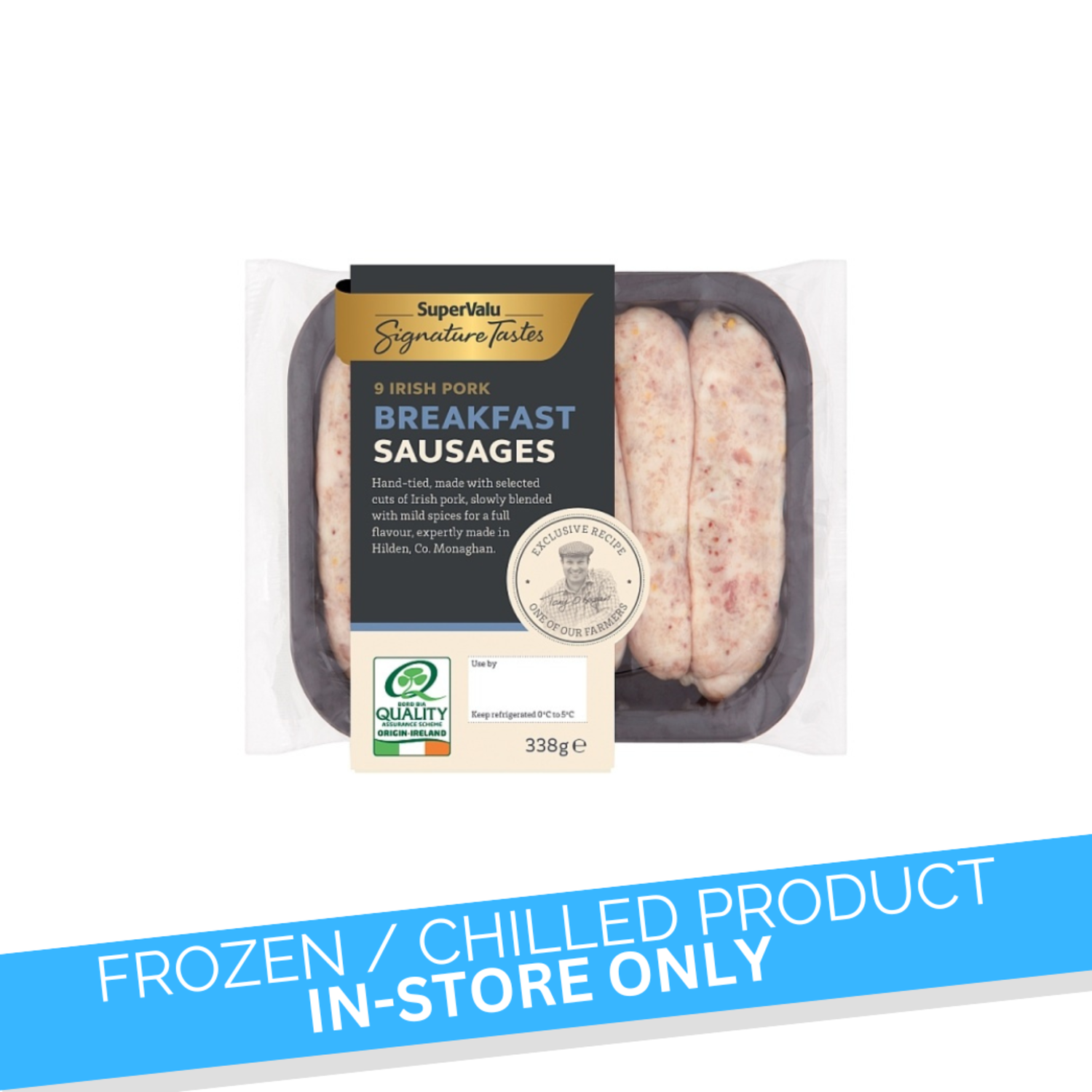 Irish Pork Breakfast Sausages 9pk 338g - Kellys Expat Shopping