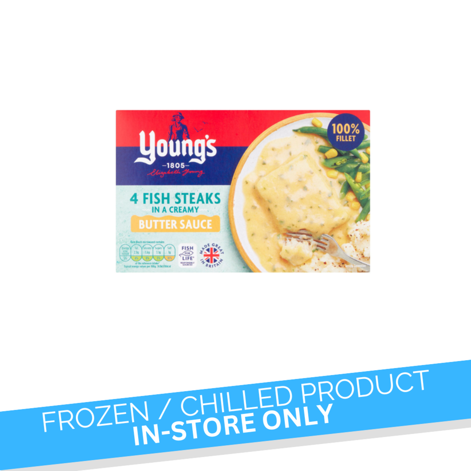Young's 4 Fish Steaks in Butter Sauce 560g | Frozen Selection - Kellys ...