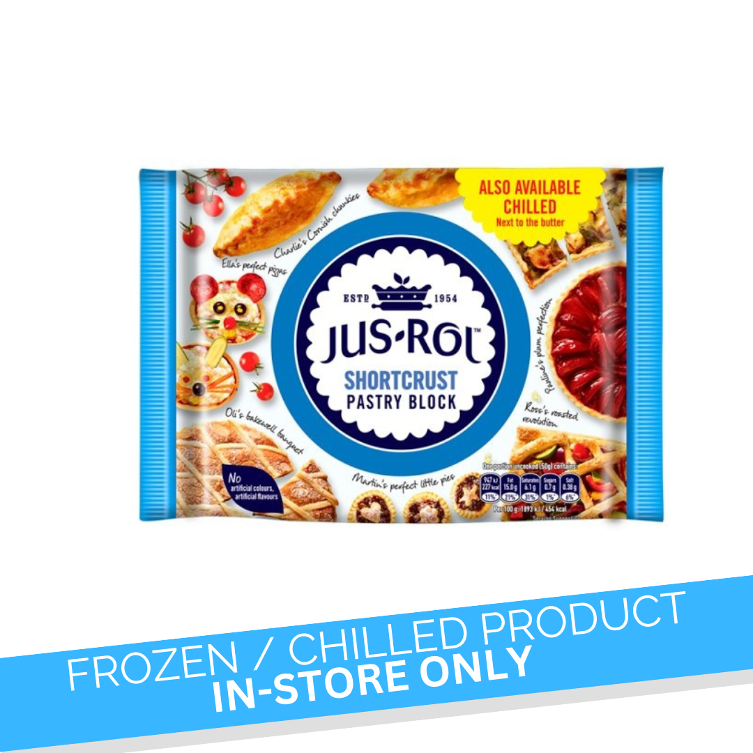 Jus-Rol Shortcrust Pastry block 500g(Short Crust Dough) - Kellys Expat ...