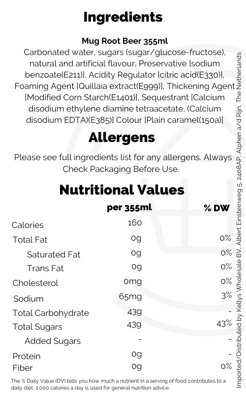 Mug Root Beer 12 pack - Kellys Expat Shopping