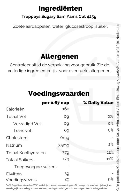 Trappey's Sugary Sam Golden Cut Yams - Kellys Expat Shopping