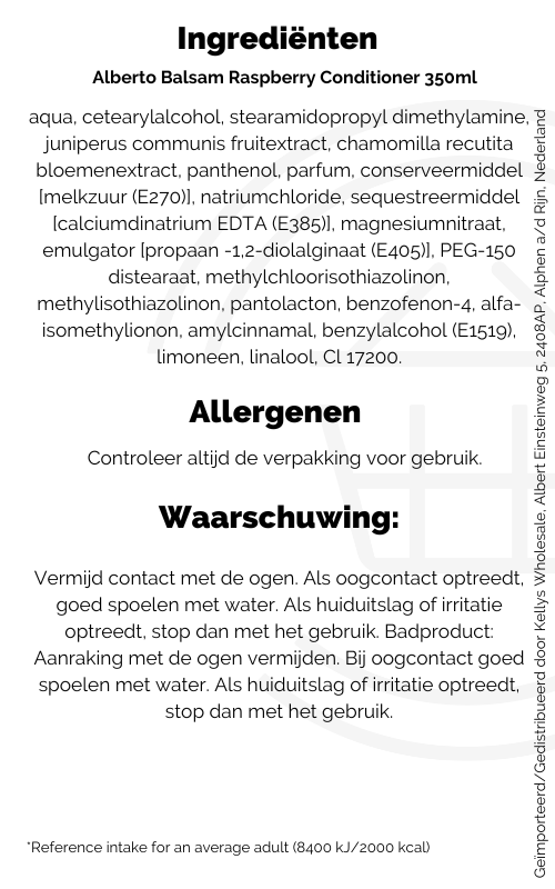 Alberto Balsam Raspberry Conditioner | Kellys Expat Shopping - Kellys ...