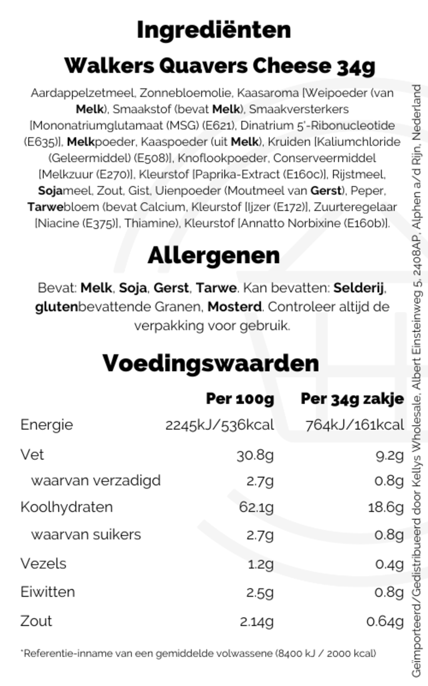 Quavers Cheese 34g - Kellys Expat Shopping