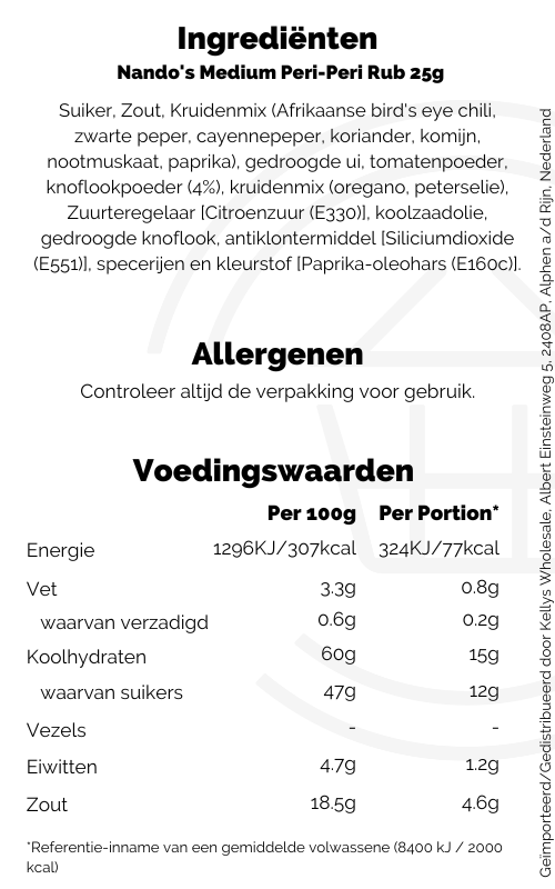 Medium Peri-Peri Rub 25g - Kellys Expat Shopping