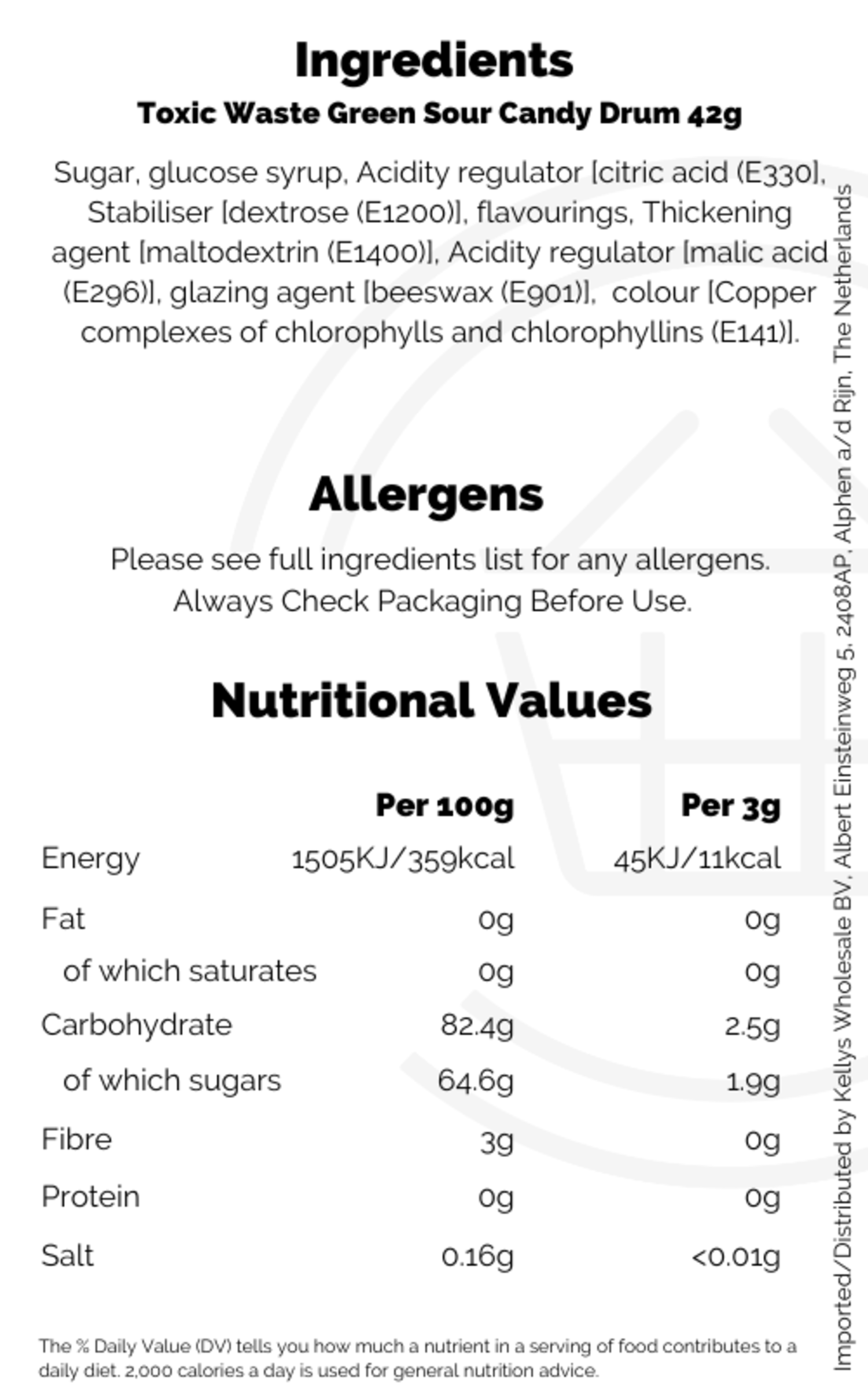 Toxic Waste Green Sour Candy Drum 42g - Kellys Expat Shopping
