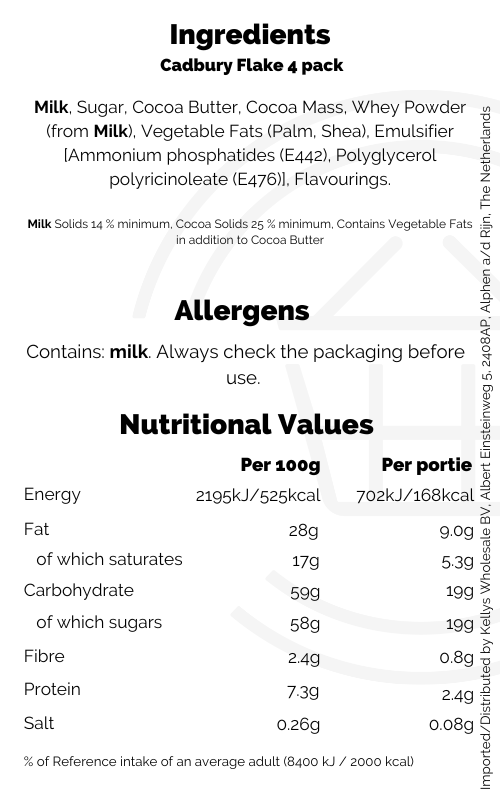 Cadbury | Flake 4 pack | British Chocolate - Kellys Expat Shopping