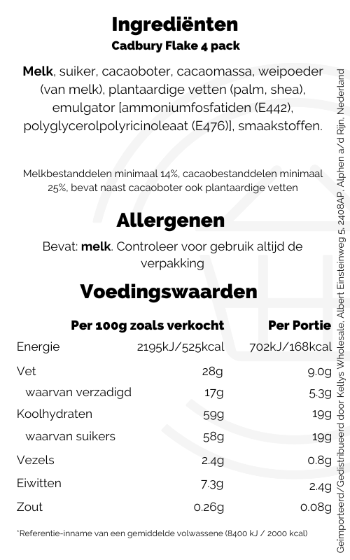 Cadbury | Flake 4 pack | British Chocolate - Kellys Expat Shopping
