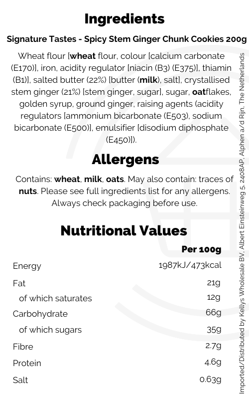 Signature Tastes Stem Ginger Cookies 200g - Kellys Expat Shopping