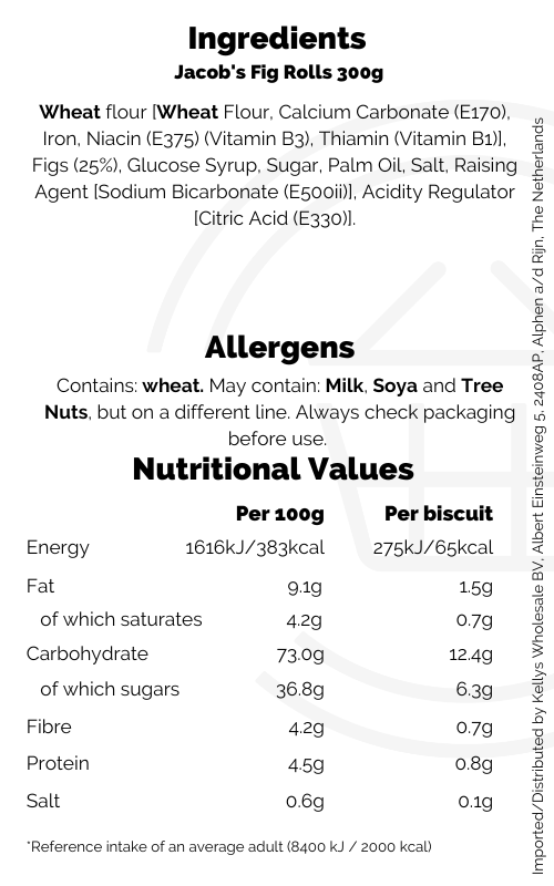 Jacob's Fig Rolls 200g - Kellys Expat Shopping