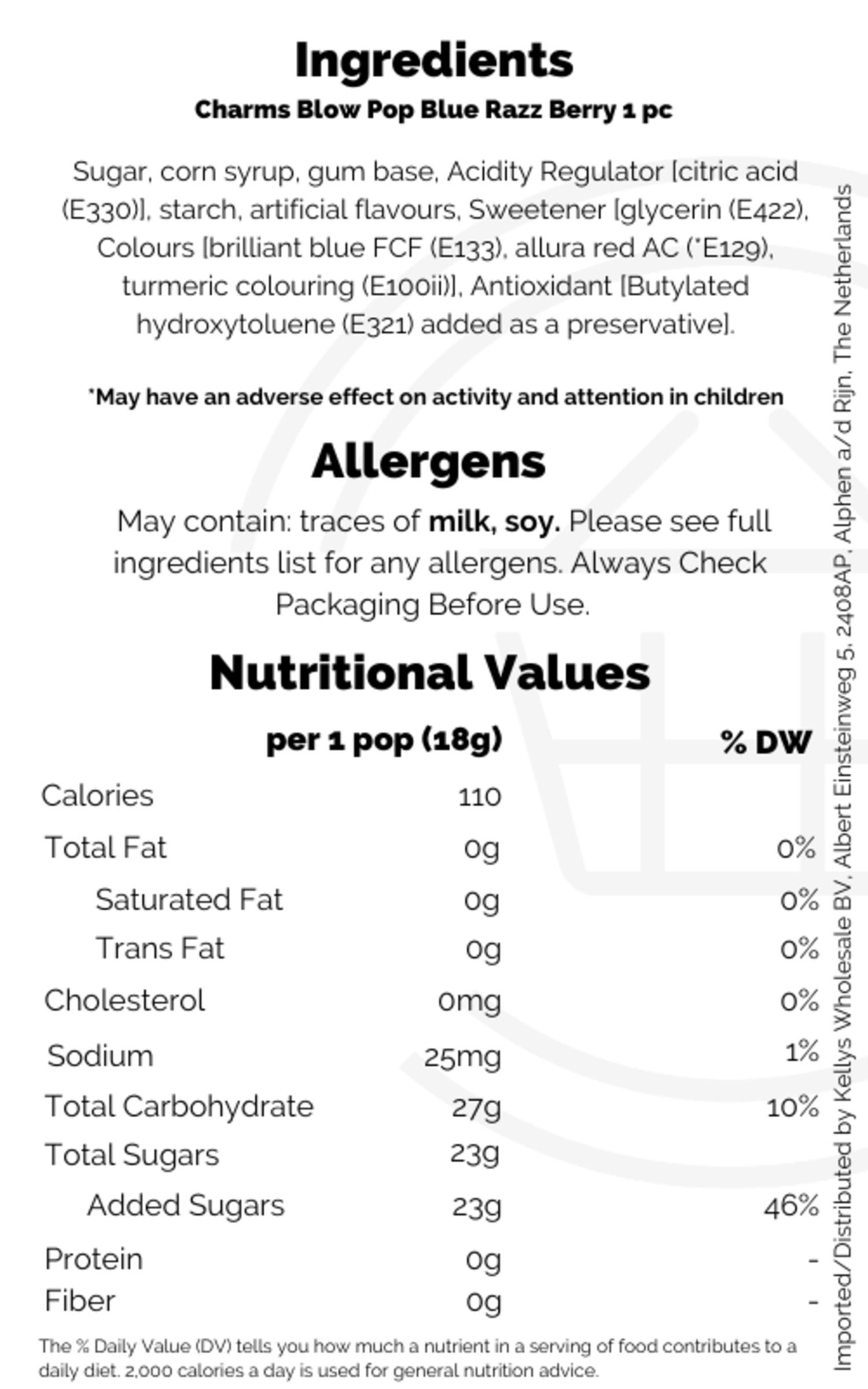 Charms Blow Pop Blue Razz Berry 1 pc - Kellys Expat Shopping