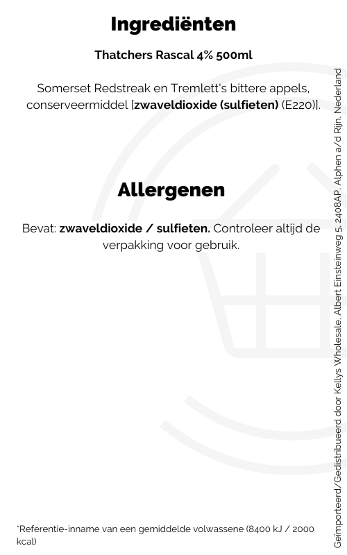 Thatchers Rascal Amber Cider 500ml | British Beer & Cider - Kellys ...