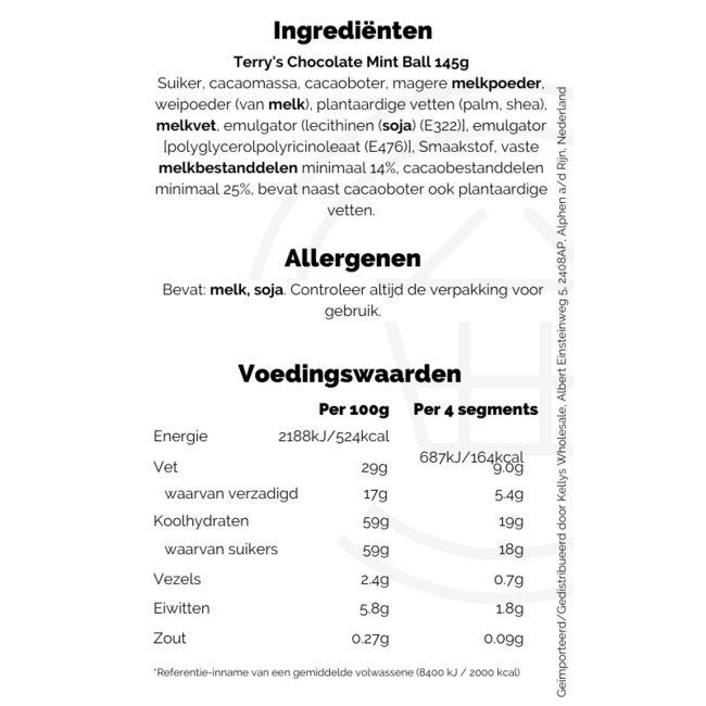 Terry's Chocolate Mint Ball 145g - Kellys Expat Shopping