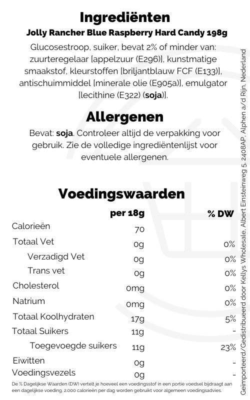 Jolly Rancher Blue Raspberry Hard Candy 198g - Kellys Expat Shopping