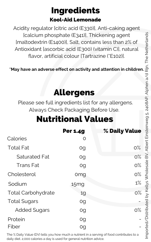 Kool-Aid Lemonade Sachet | Kool-Aid Online Kopen - Kellys Expat Shopping
