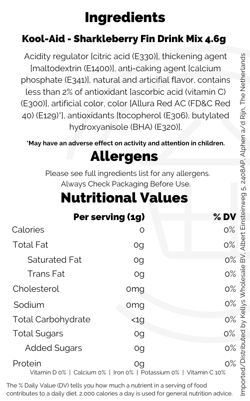 Kool-Aid Sharkleberry Fin 4.6g - Kellys Expat Shopping