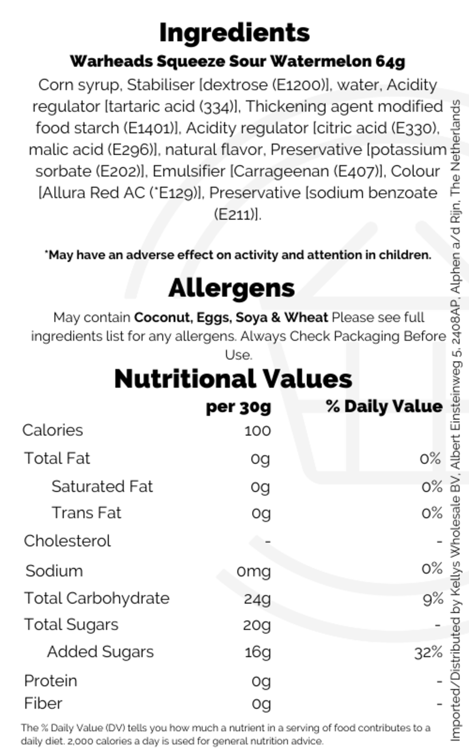 Warheads Squeeze Sour Watermelon 64g - Kellys Expat Shopping