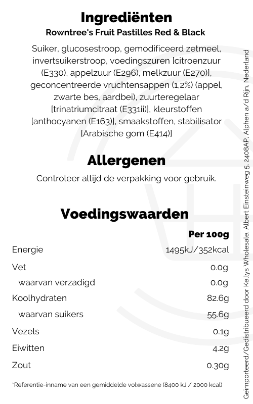 Rowntree's Fruit Pastilles Red & Black 143g - Kellys Expat Shopping