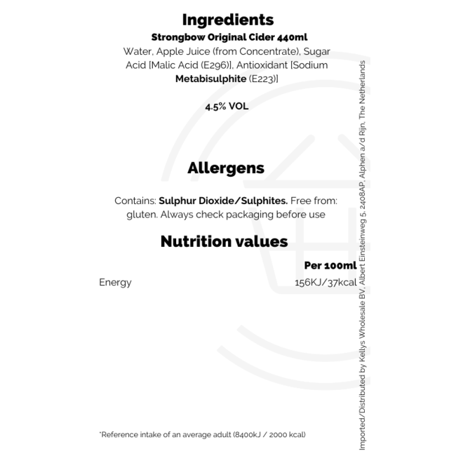 Strongbow Original Cider 4 Pack - Kellys Expat Shopping