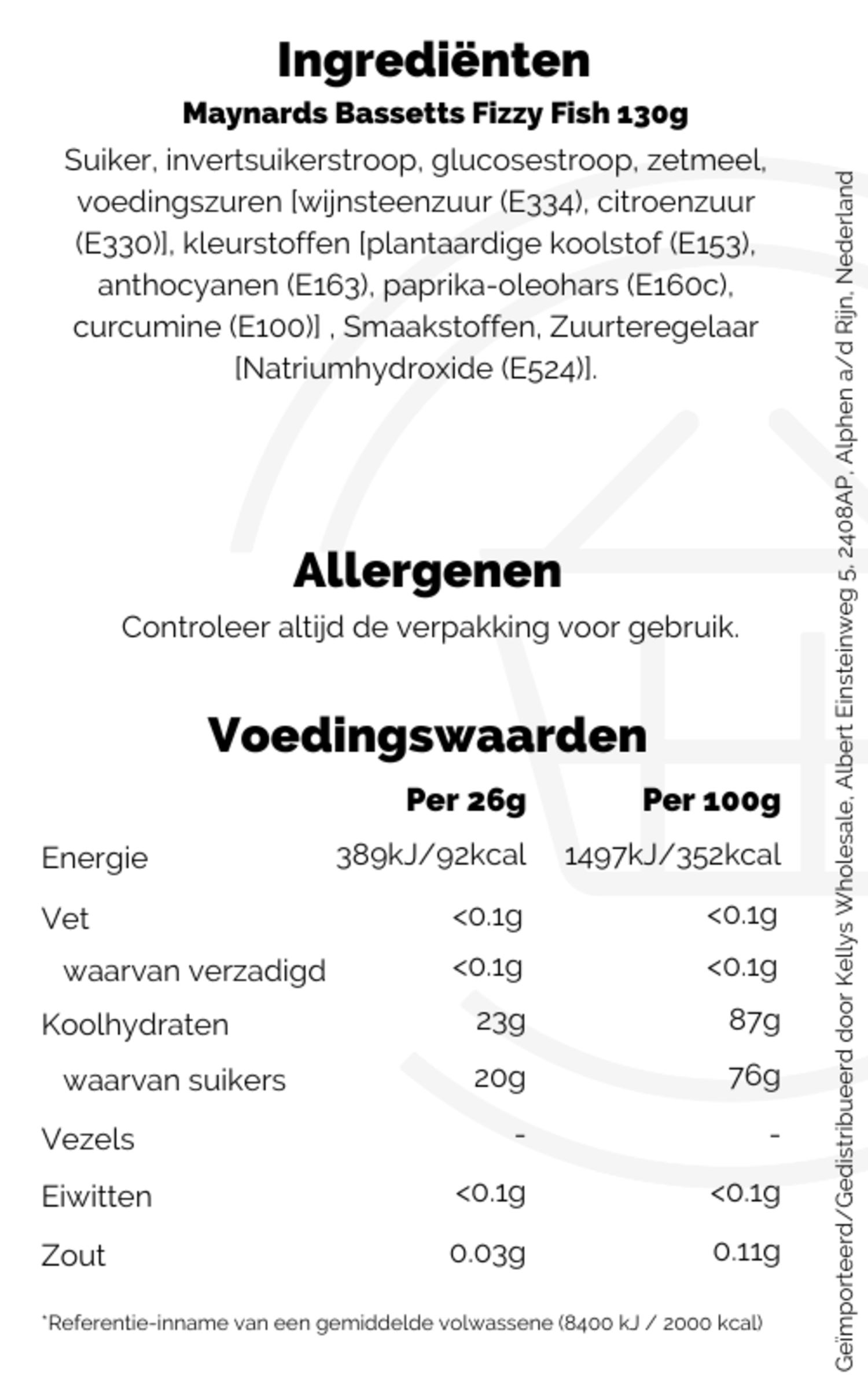 Maynards Bassetts Fizzy Fish 130g - Kellys Expat Shopping