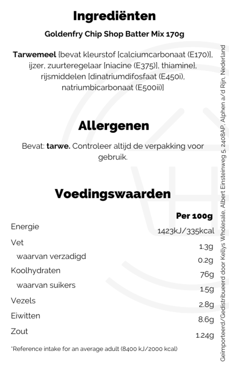 Golden Fry Chip Shop Batter Mix | British Sauces, Condiments & Coating ...