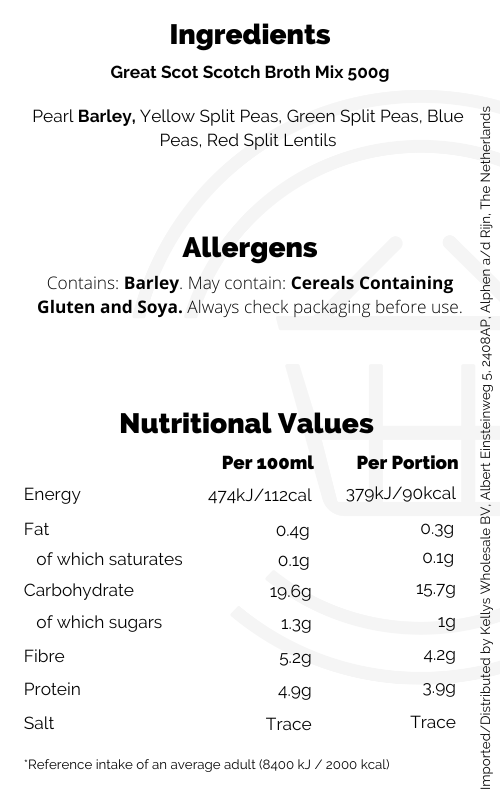 Great Scot Scotch Broth Mix 500g | Make your own Scotch Broth soup ...