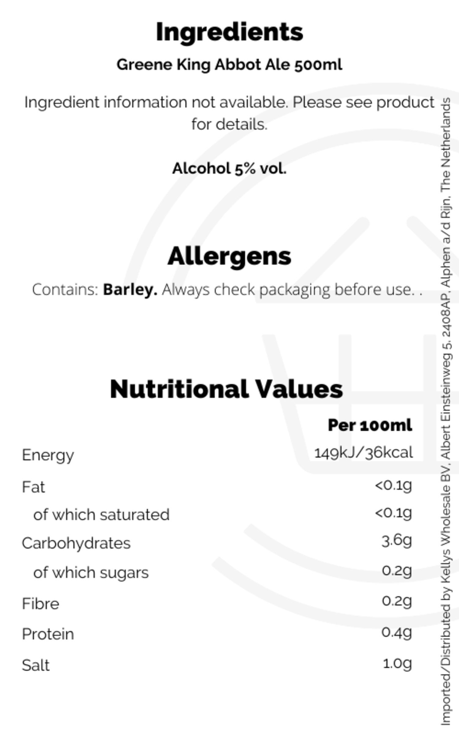 Greene King Abbot Ale 500ml | Kellys Expat Shopping - Kellys Expat Shopping