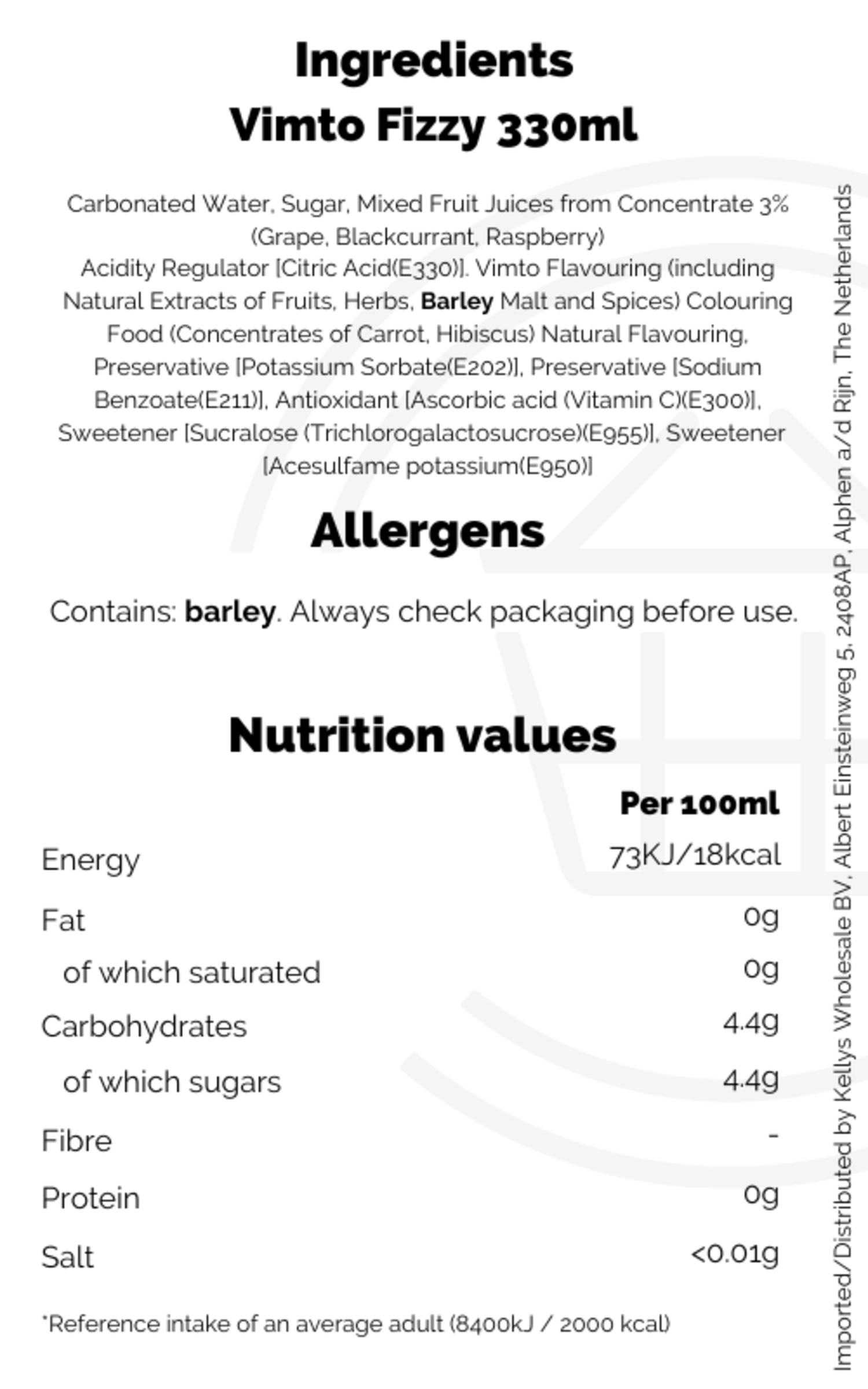 Vimto Fizzy, 330ml | British Soft Drinks - Kellys Expat Shopping